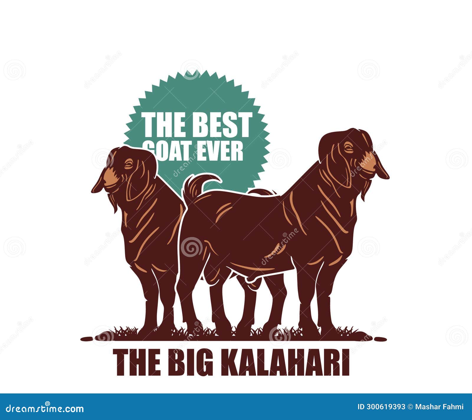 RED KALAHARI GOAT STANDING LOGO Stock Vector - Illustration of logo ...