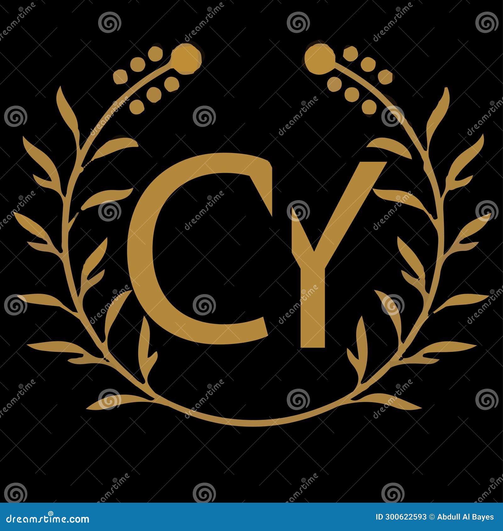 CY Letter Branding Logo Design with a Leaf.. Stock Vector ...