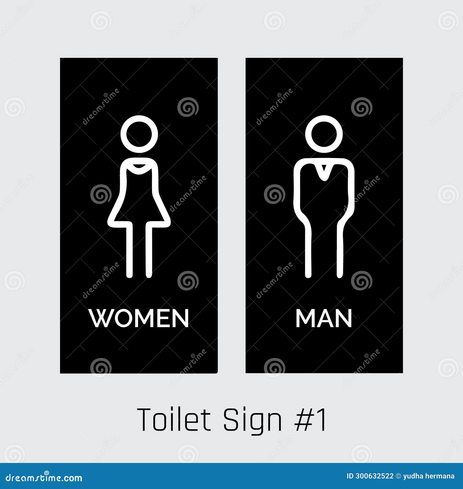 Elegance in Necessity: Chic Toilet Sign Vector Design Stock Vector ...
