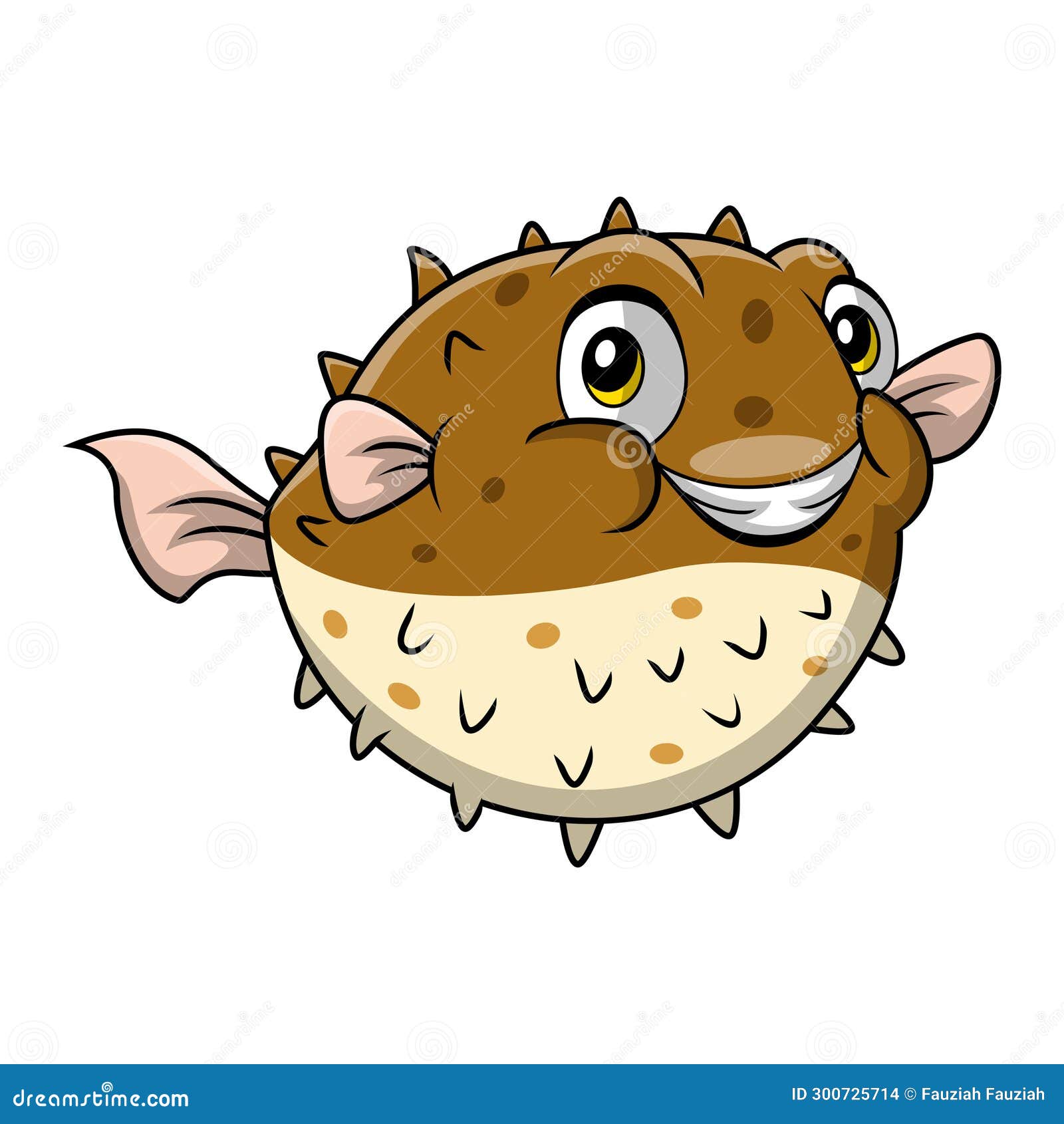 Cute Puffer Fish Cartoon Vector Illustration | CartoonDealer.com #68367414