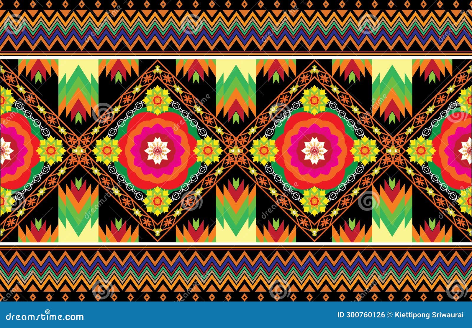 Seamless Decorative Boho Ancient Hand Drawn Ethnic Pattern. Stock ...