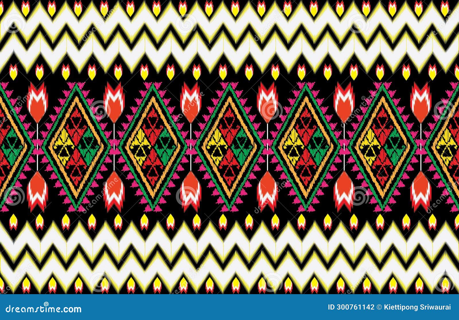 Seamless Decorative Boho Ancient Hand Drawn Ethnic Pattern. Stock ...