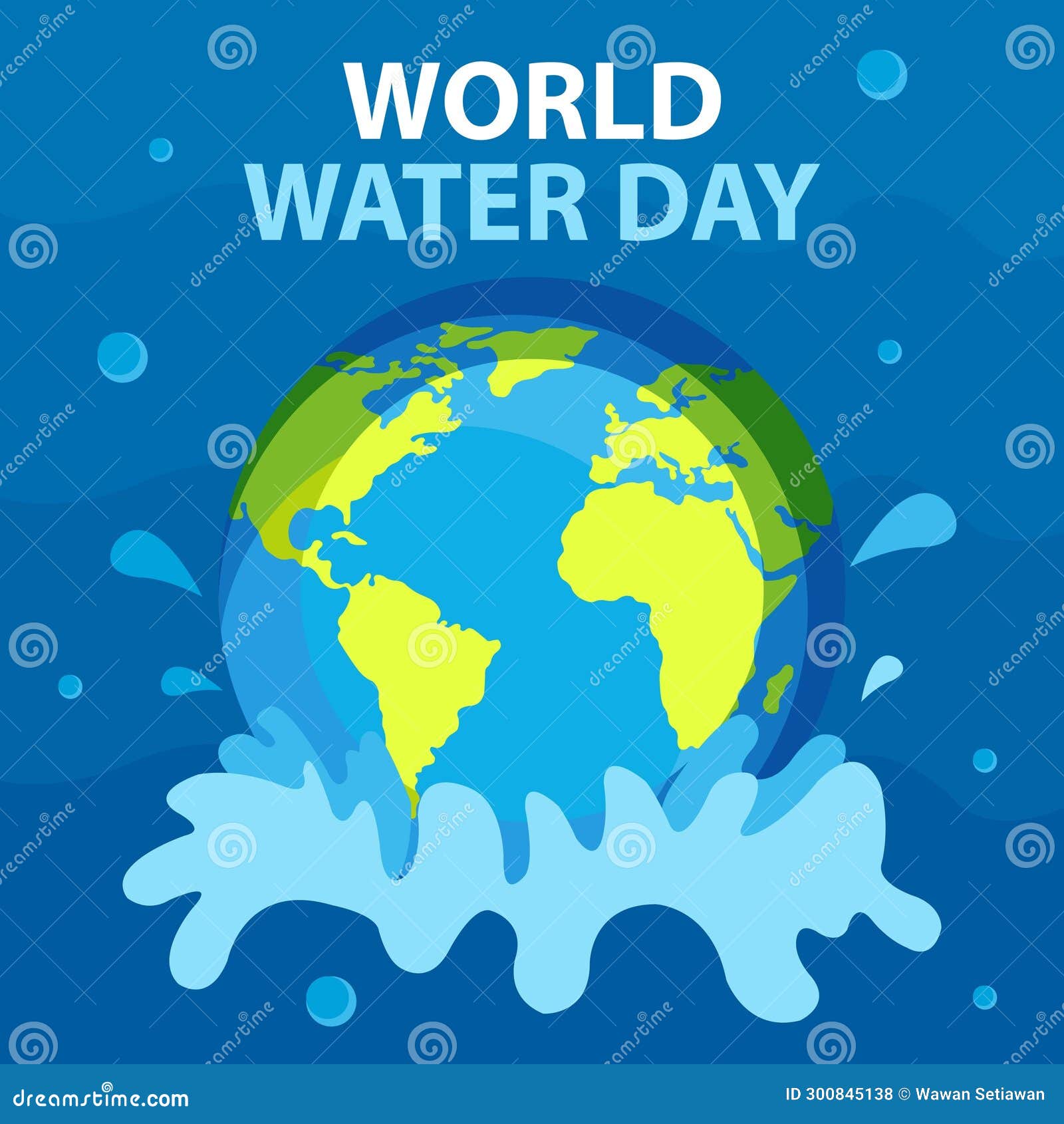 Illustration Vector Graphic of the Earth Emits Water Splashes Stock ...