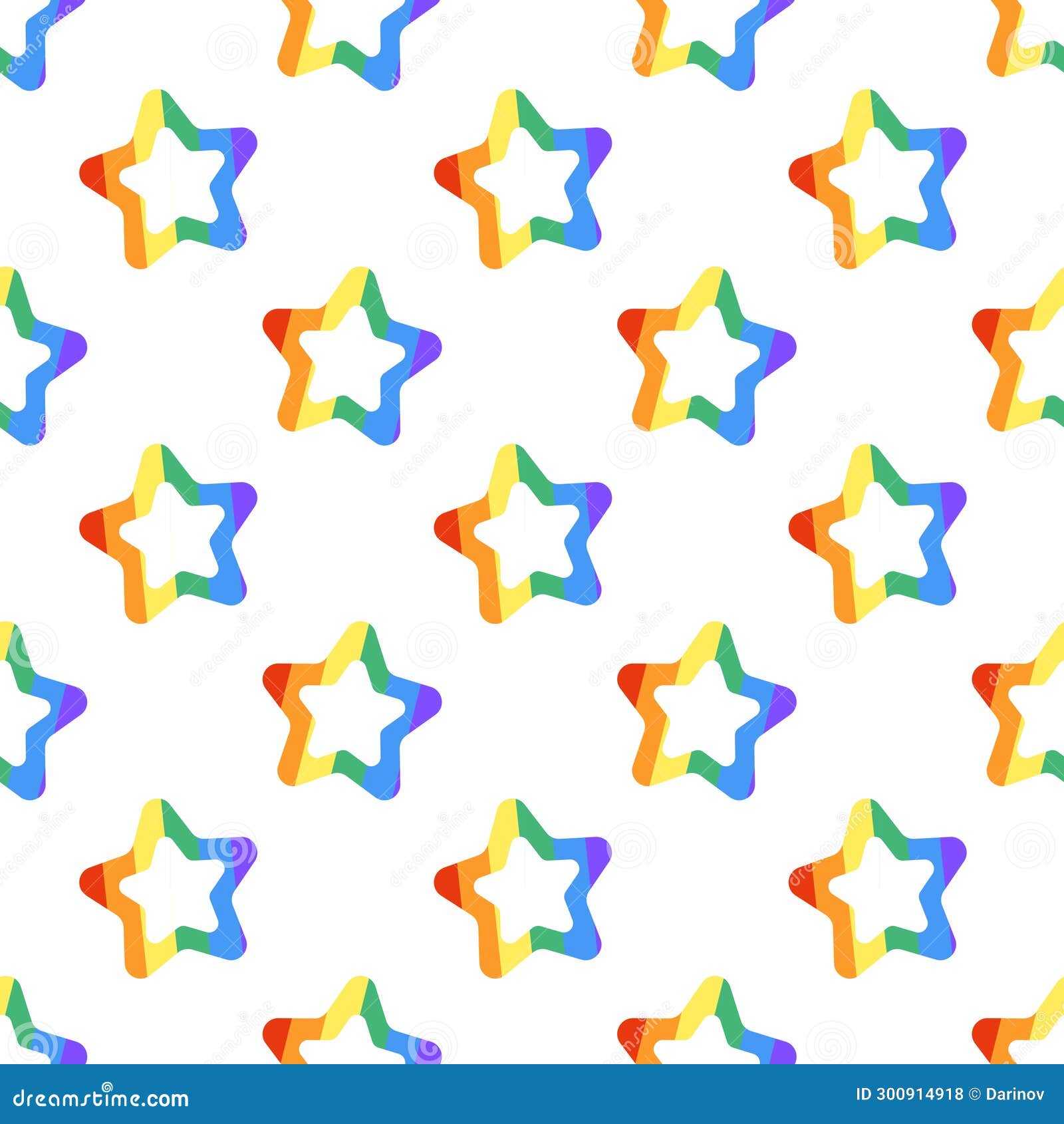 Seamless Pattern with LGBT Rainbow Stars. LGBTQ. Symbol of the LGBT ...