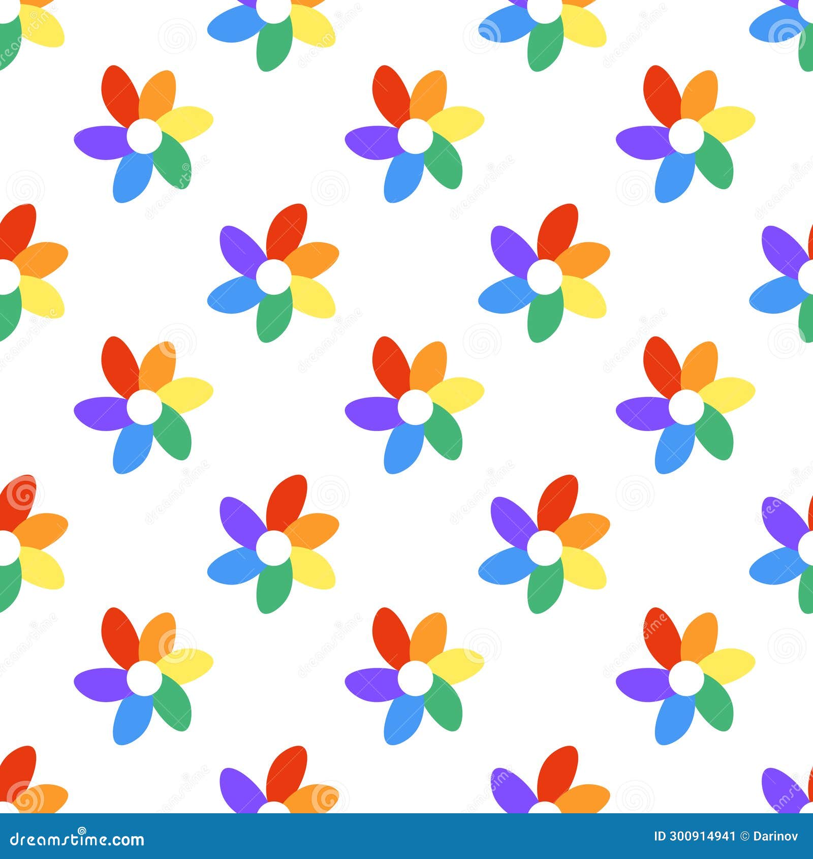 Seamless Pattern with LGBT Rainbow Flower. LGBTQ. Symbol of the LGBT ...
