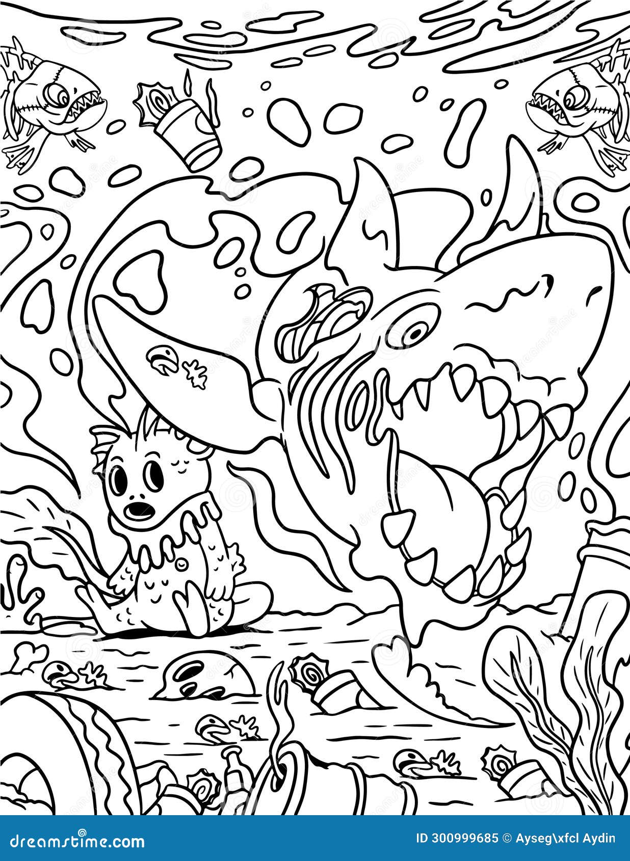 Spooky Coloring Page, Horror Coloring Page, Goth Coloring Page, Kawaii ...