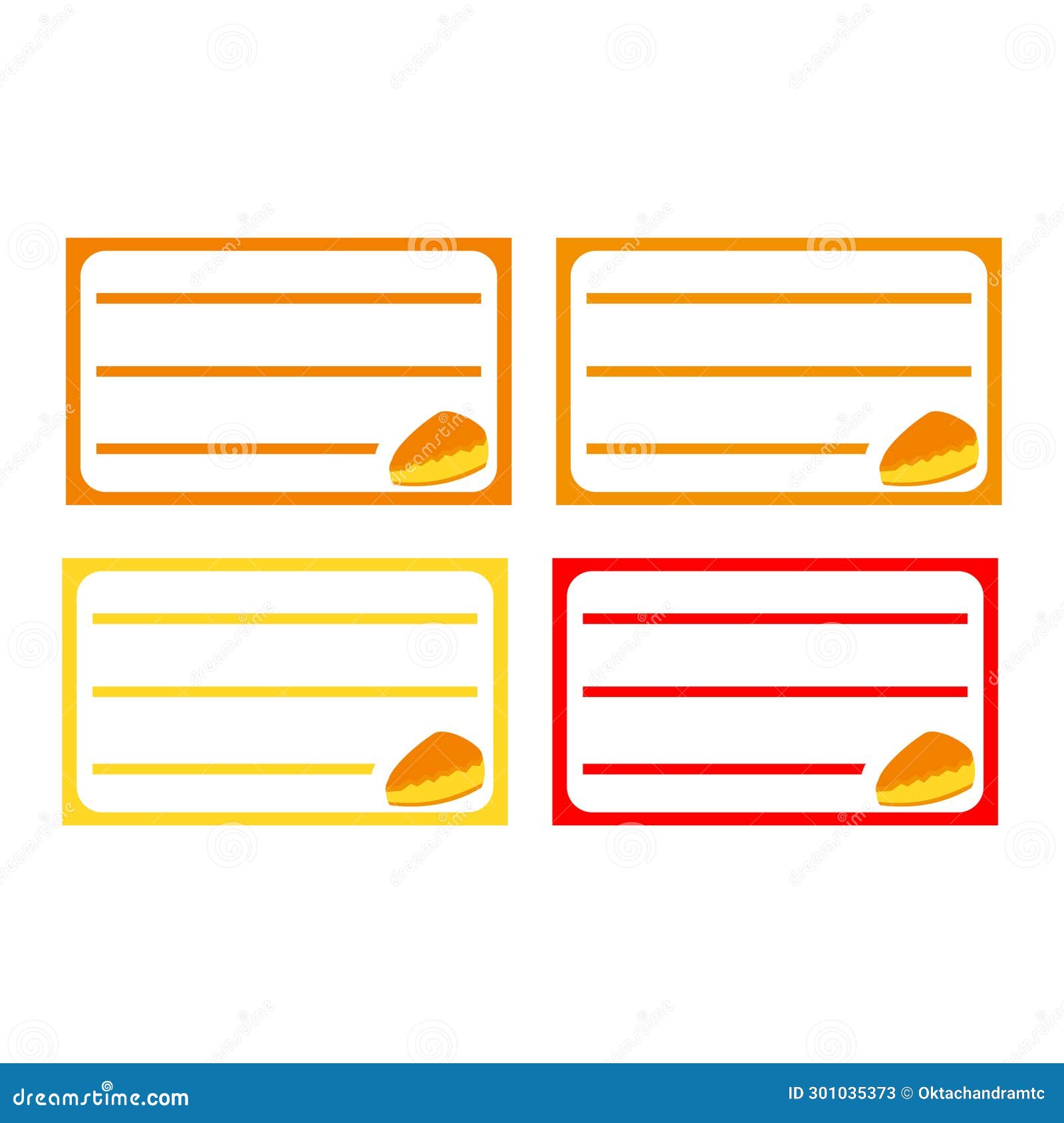 Set of 4 Colorful Card Templates. Template for Your Design. Identity ...