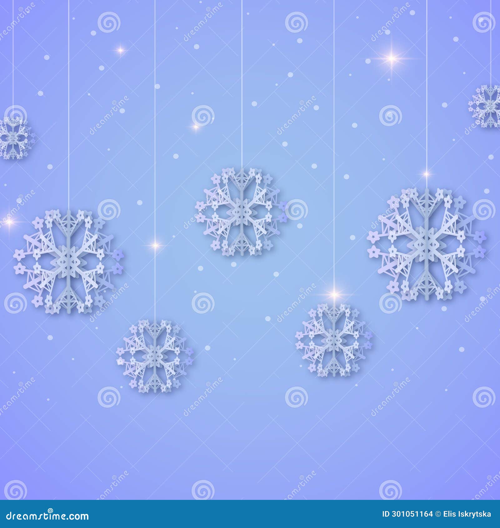 Paper Cut Snowflakes. Christmas Isolated Filigree Decoration Elements ...