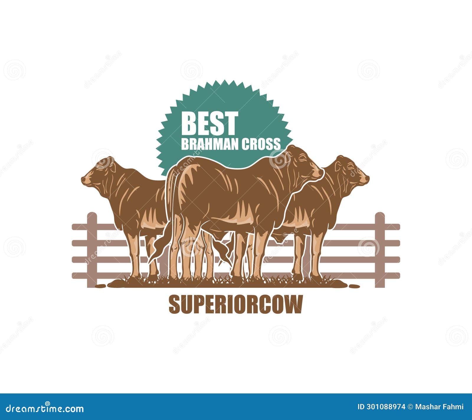 Brahman Cross Breeding Cattle Logo Stock Vector - Illustration of ...
