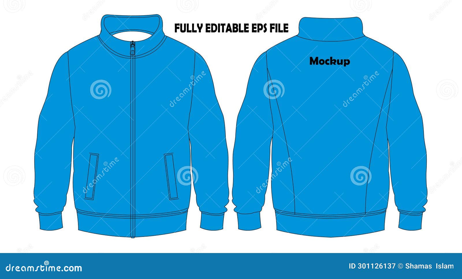 Bomber Jacket Design Mock Ups Stock Vector - Illustration of design ...