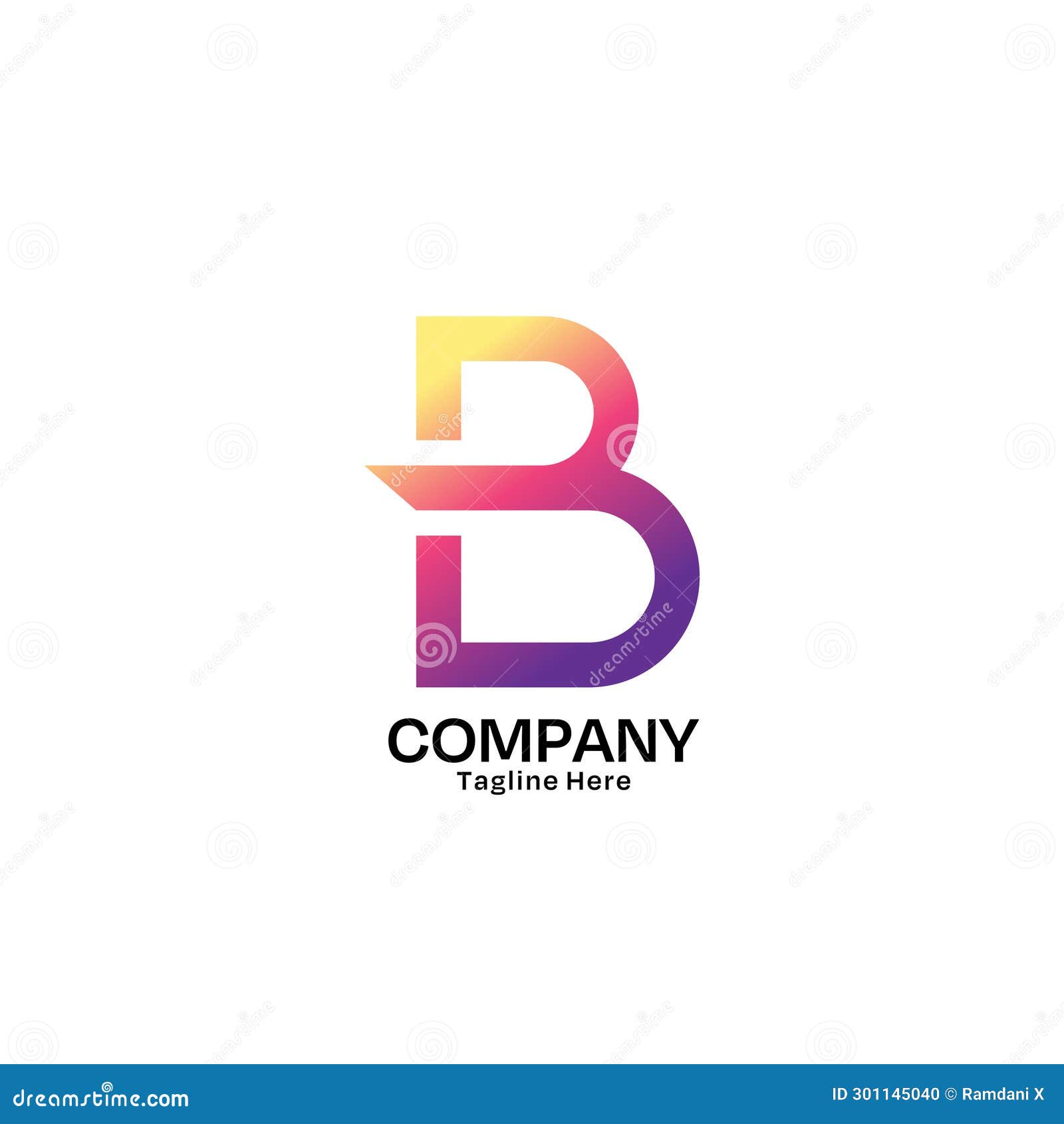Professional and Modern Letter B Logo Design for Company Business Stock ...