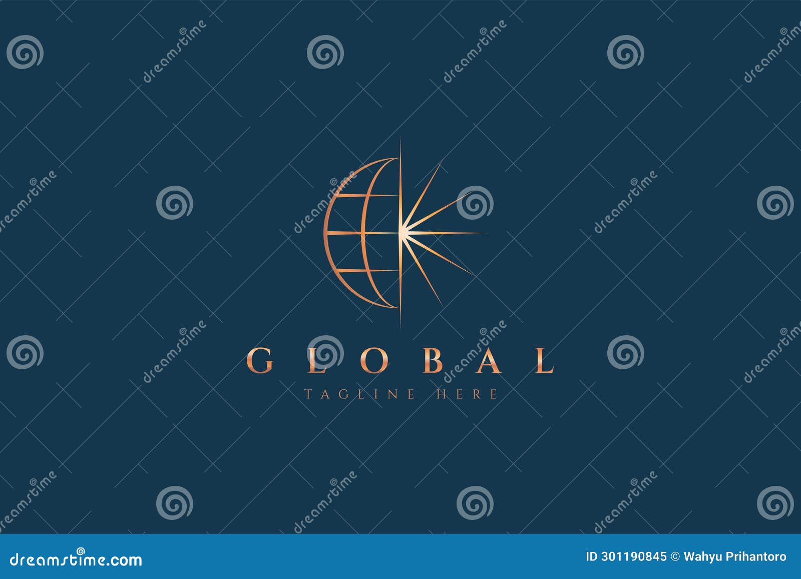 Innovative Global Logo Business Linear World Map Stock Vector ...