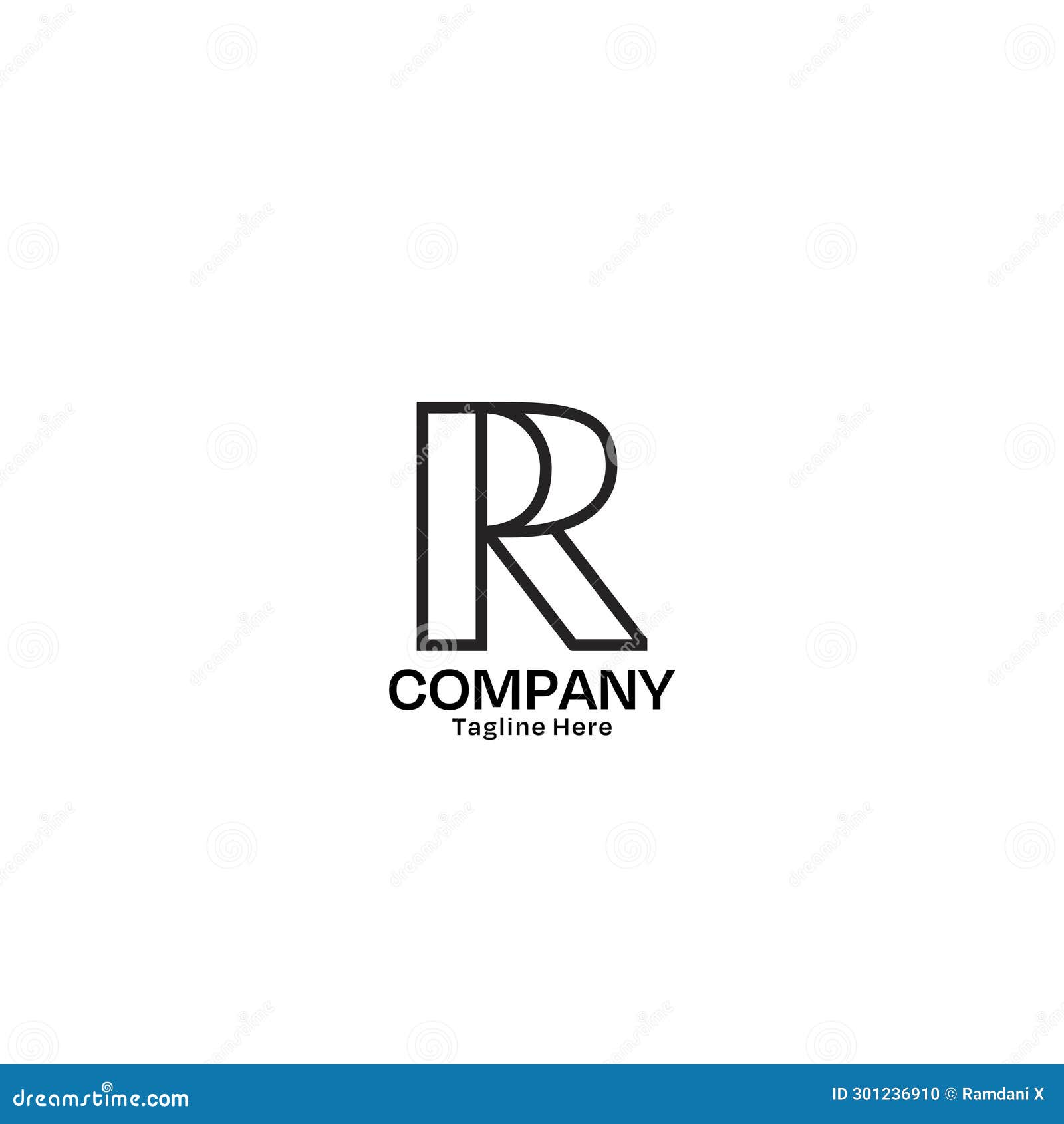 Professional Letter R Logo Design Templates Stock Vector - Illustration ...
