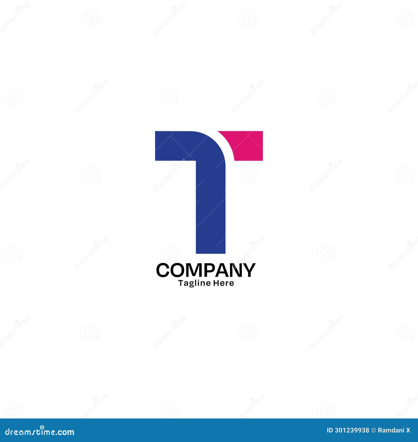 Minimalist T Letter Logo Design Template for Company Stock Vector ...
