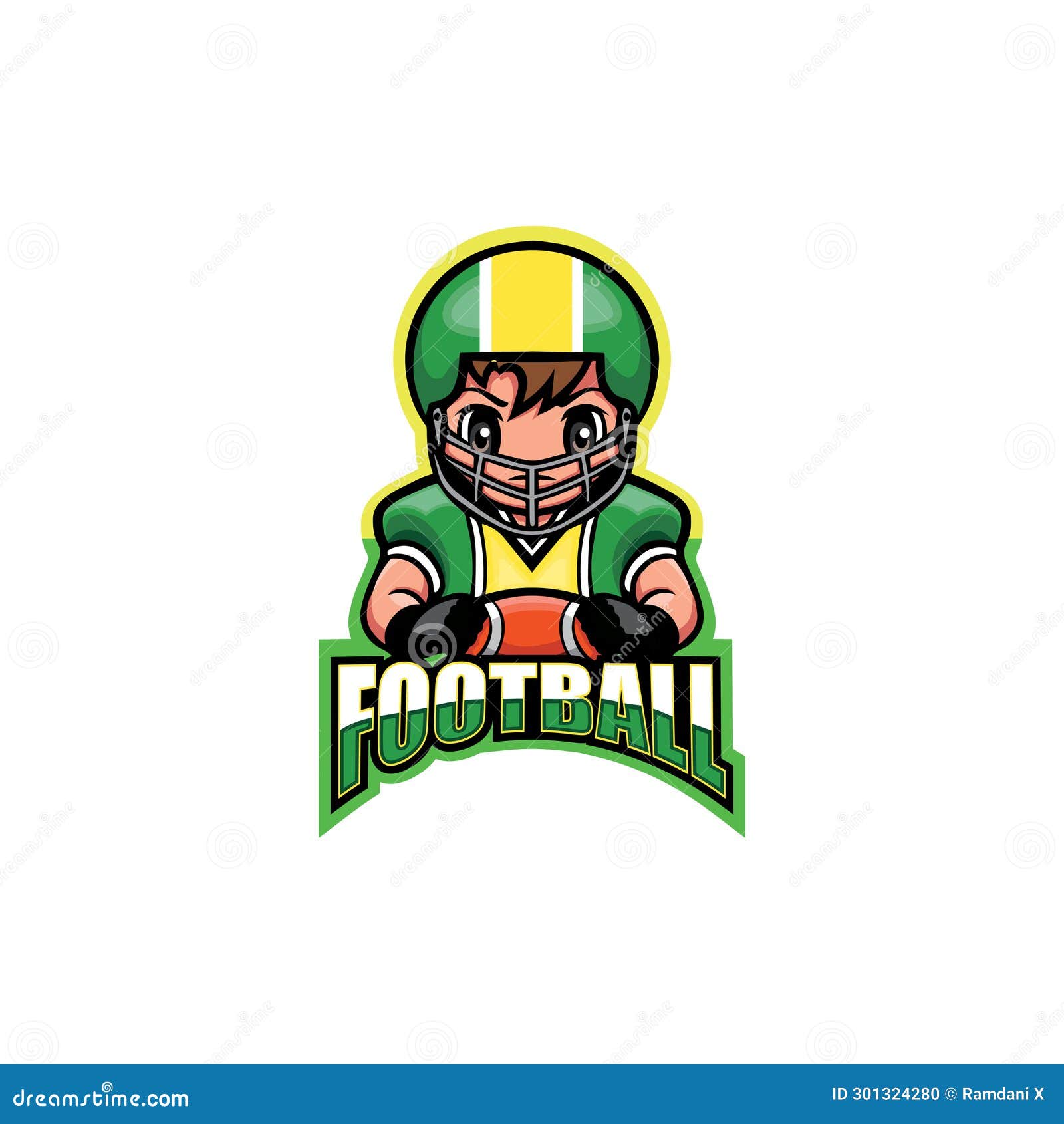 Football Logo Design, Mascot Logo Design Template for Sports Teams ...