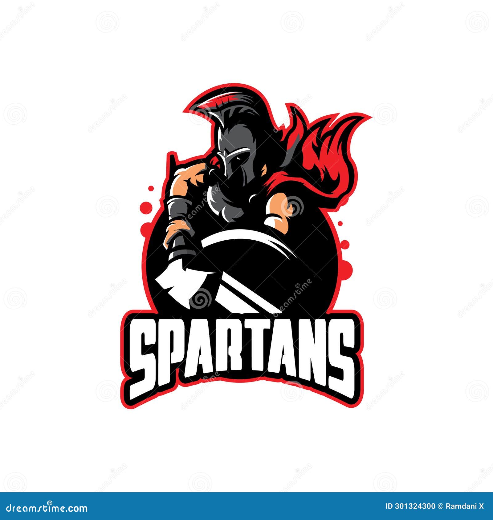 Spartans Logo Design, Mascot Logo Design Template for Sports Teams ...