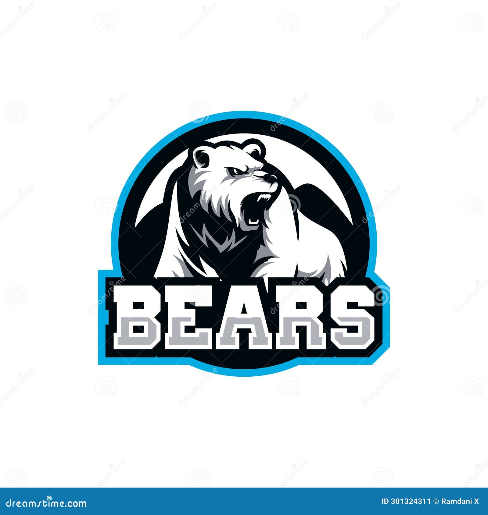 Bears Logo Design, Mascot Logo Design Template for Sports Teams Stock ...