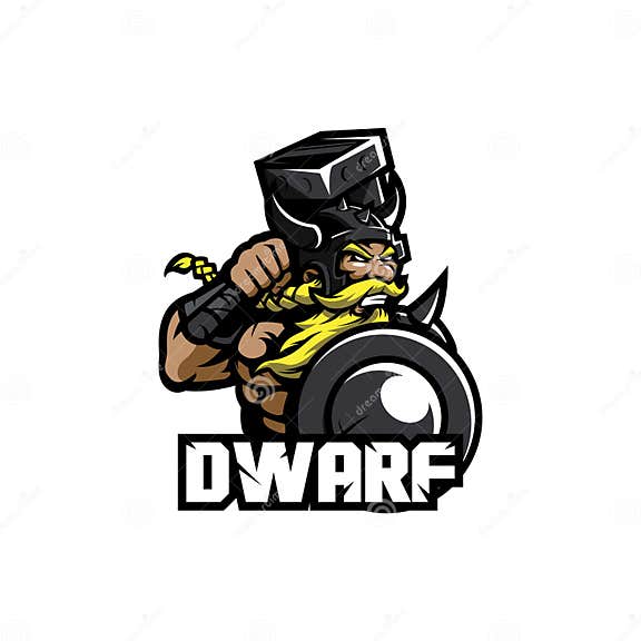 Dwarf Logo Design, Mascot Logo Design Template for Sports Teams Stock ...