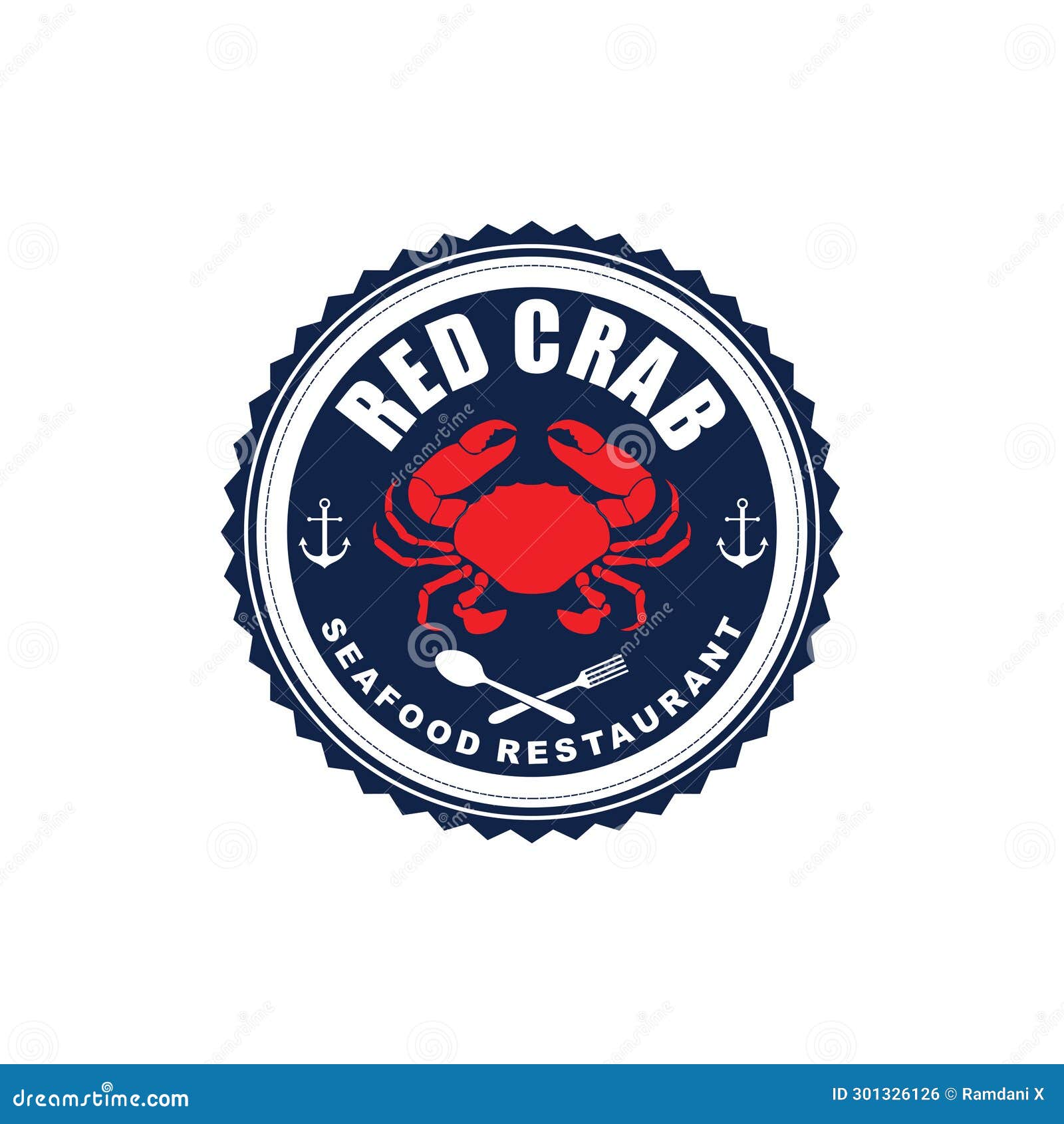 Seafood Restaurant Red Crab Logo Design Stock Vector - Illustration of ...