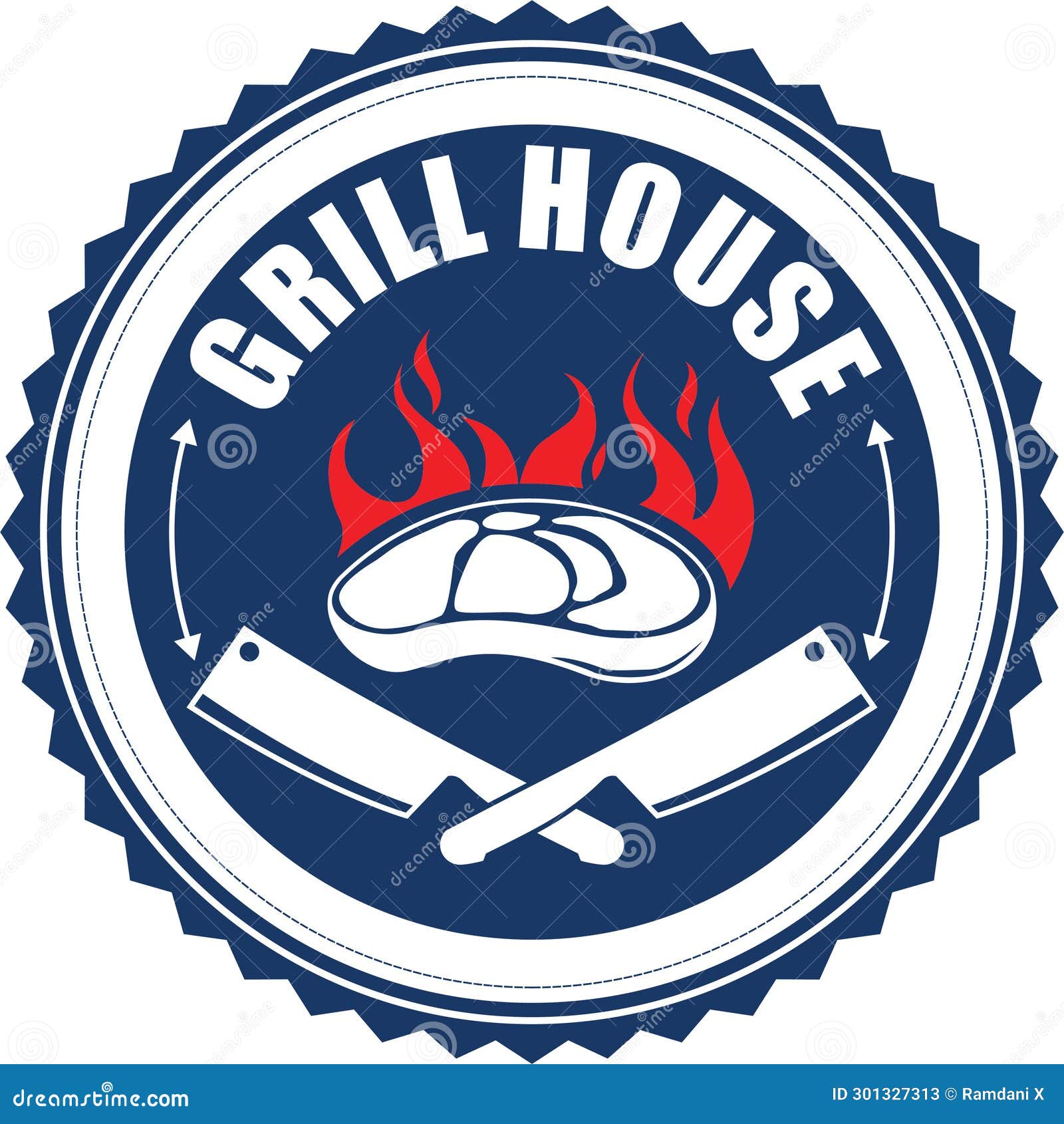 Grill House Logo Design stock vector. Illustration of collection ...