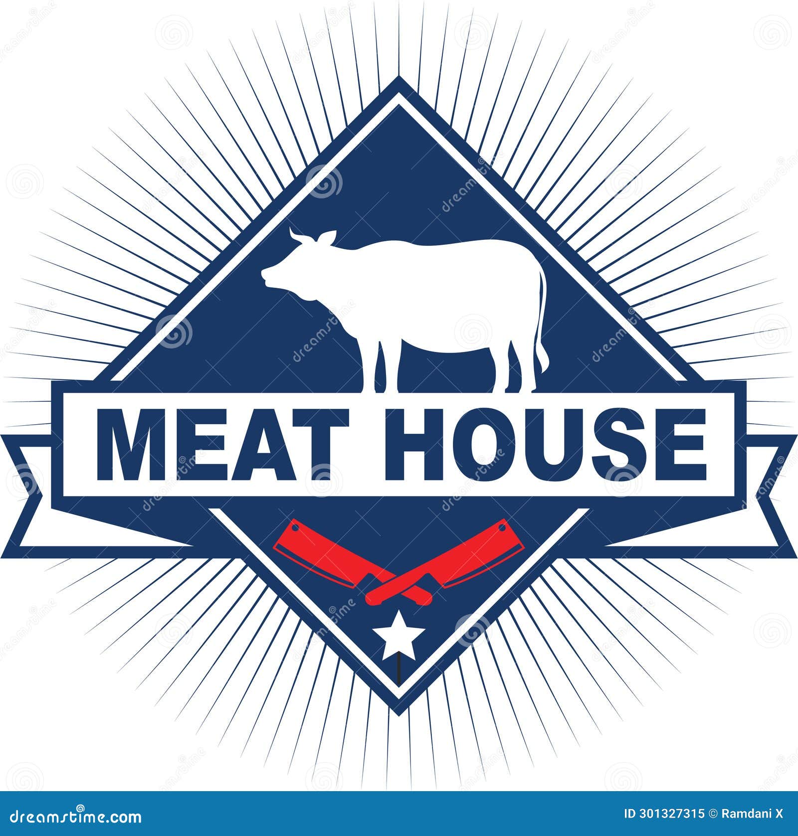 Meat House Logo Design stock vector. Illustration of designs - 301327315