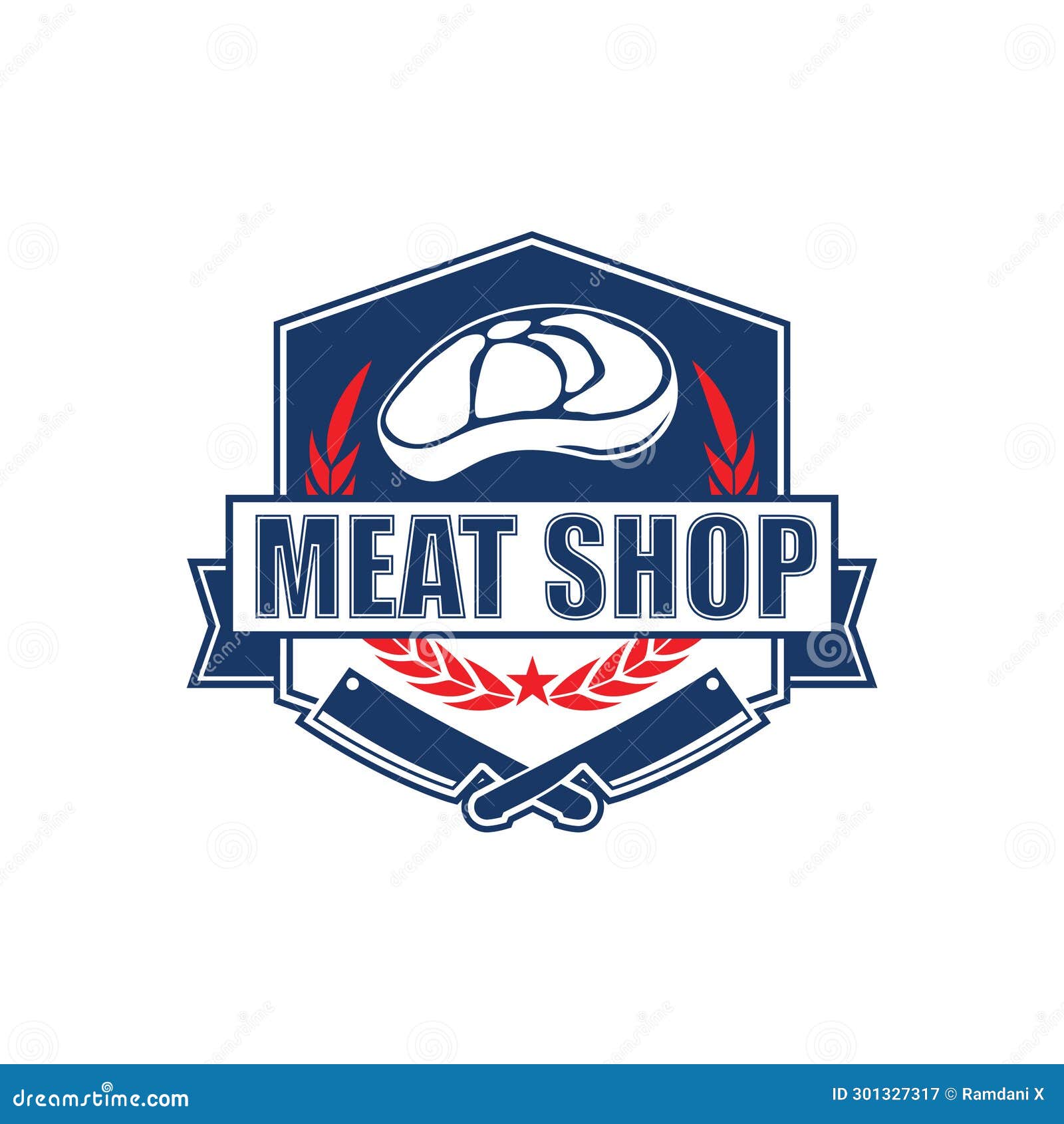 Meat Shop Logo Design stock vector. Illustration of classic - 301327317