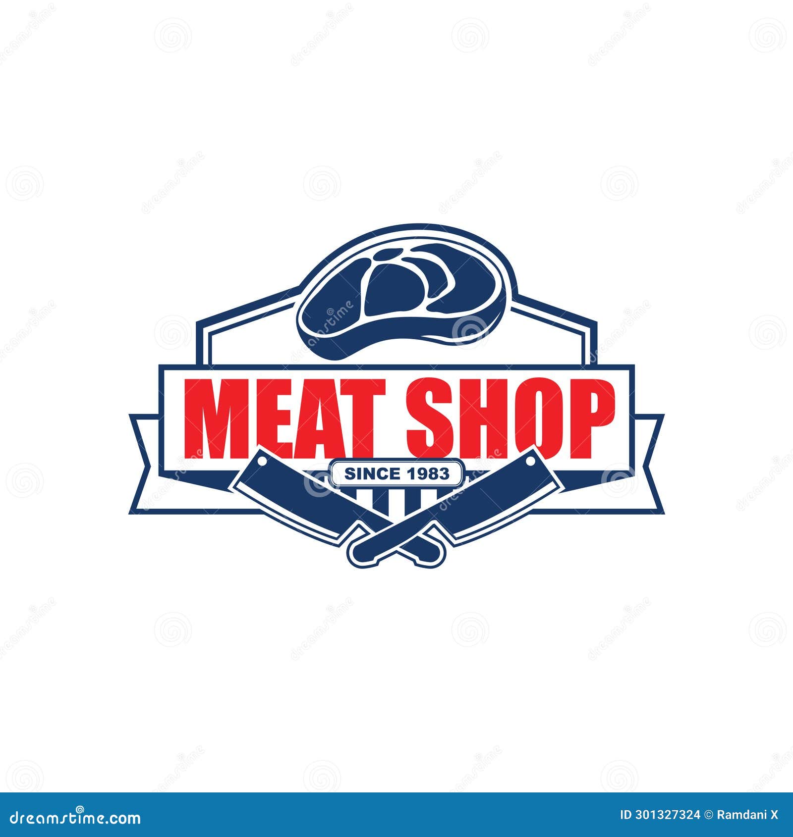 Meat Shop Logo Design stock vector. Illustration of collection - 301327324