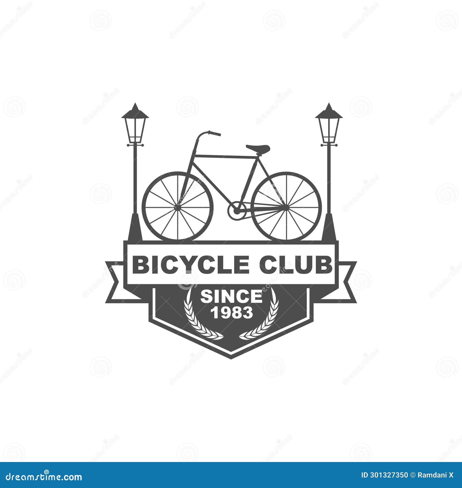 Bicycle Club Logo Design stock vector. Illustration of forms - 301327350