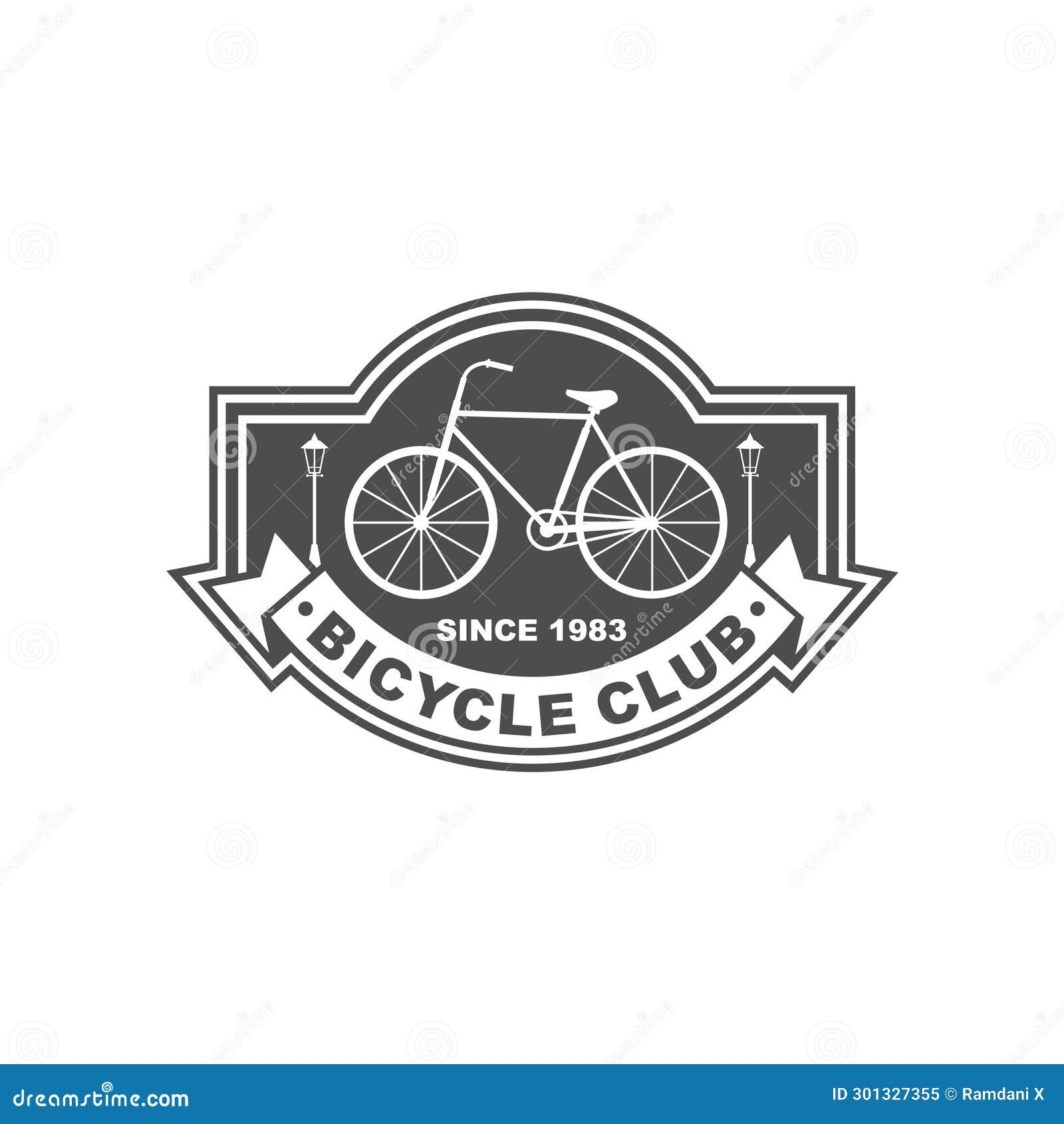 Bicycle Club Logo Design stock vector. Illustration of forms - 301327355