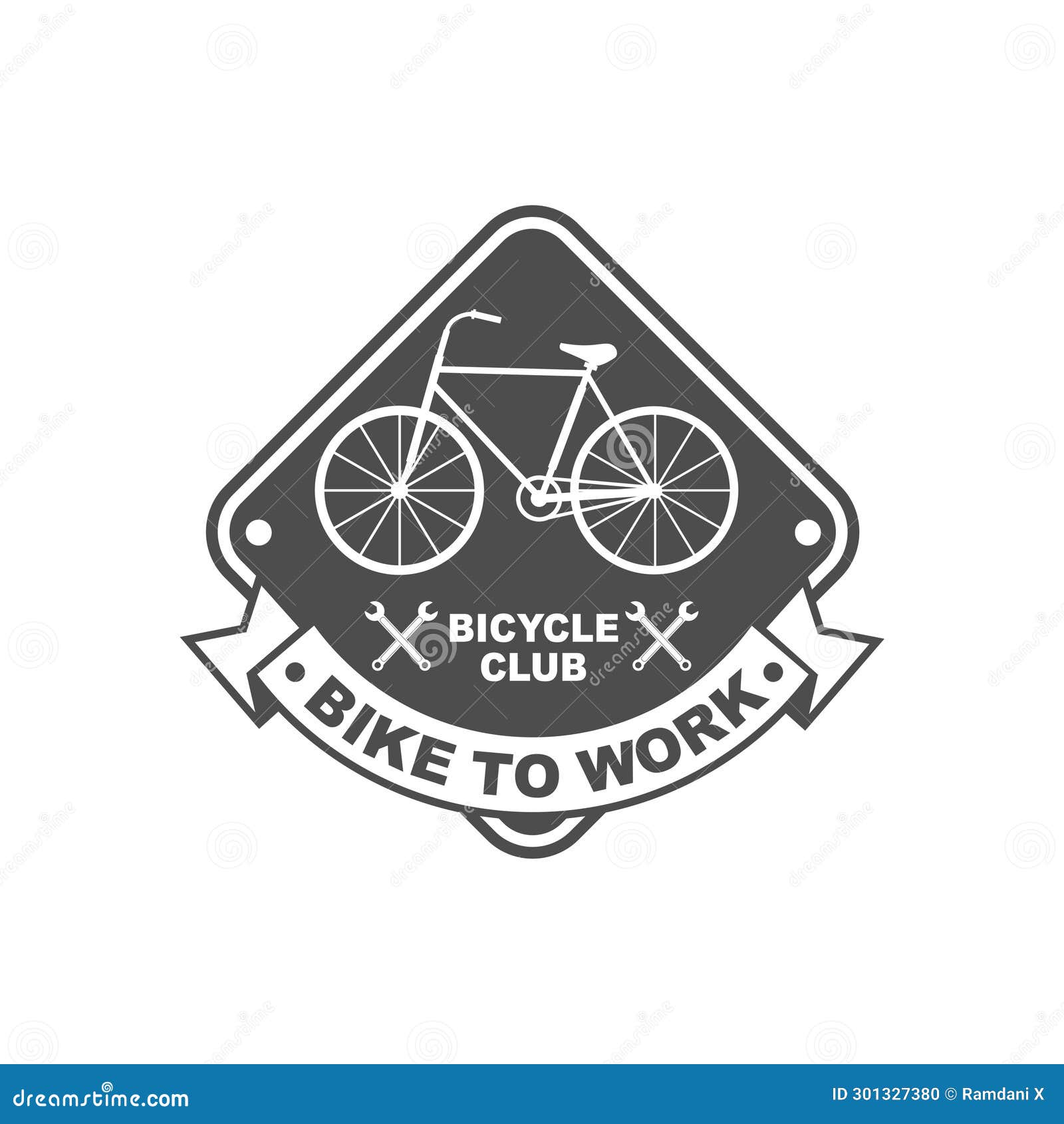 Bicycle Club Logo Design stock vector. Illustration of print - 301327380
