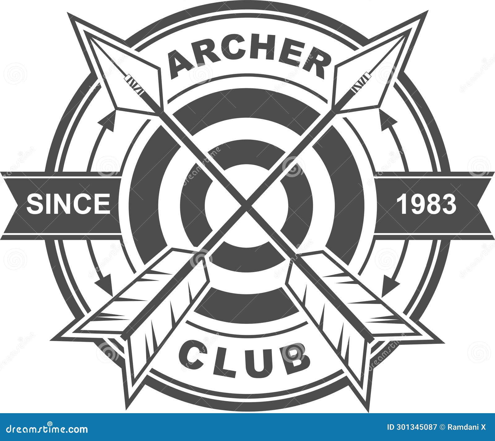 Archery Sport Logo Design stock vector. Illustration of activity ...