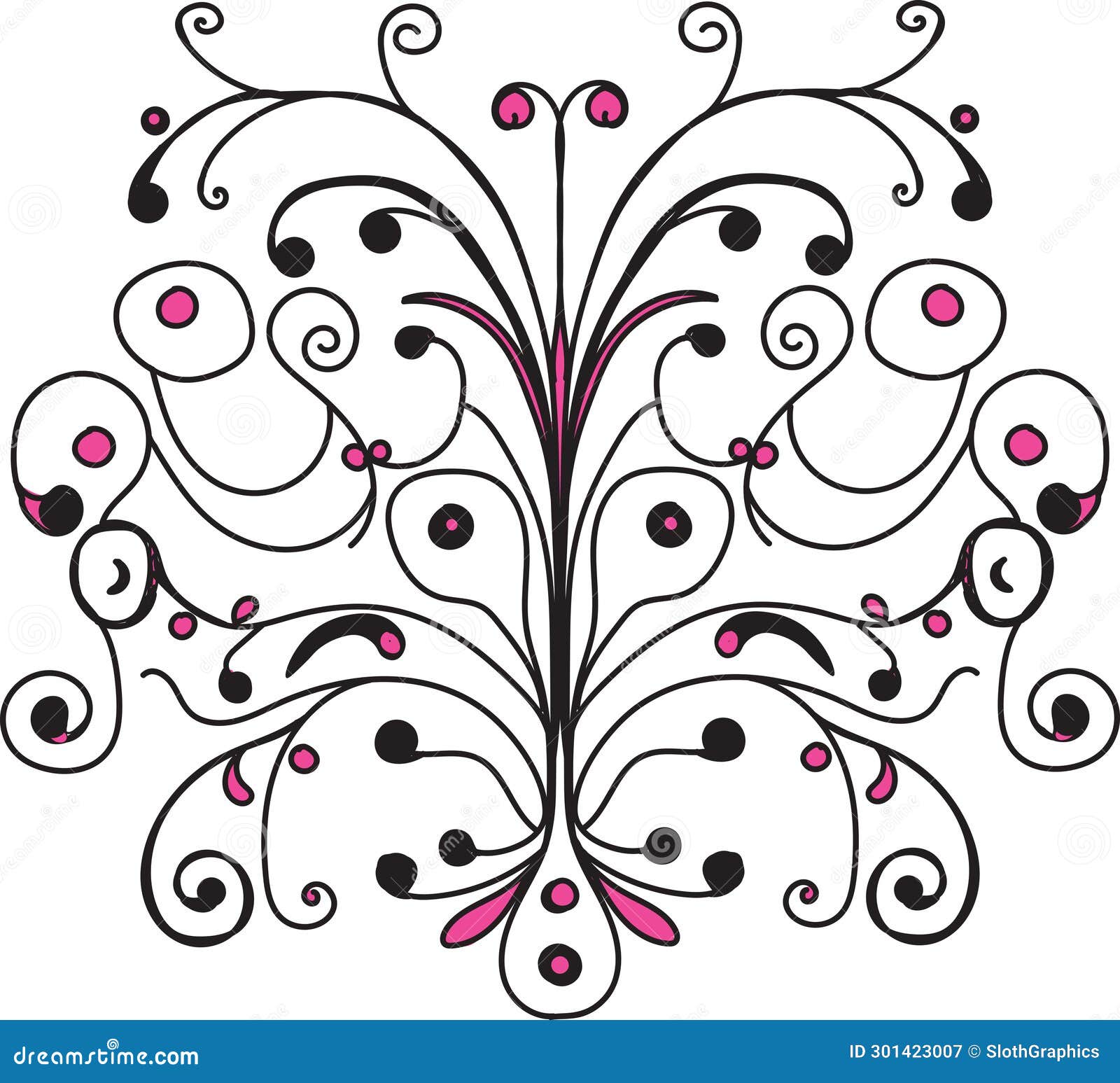 Abstract Curly Cue Design Element Stock Vector - Illustration of ...