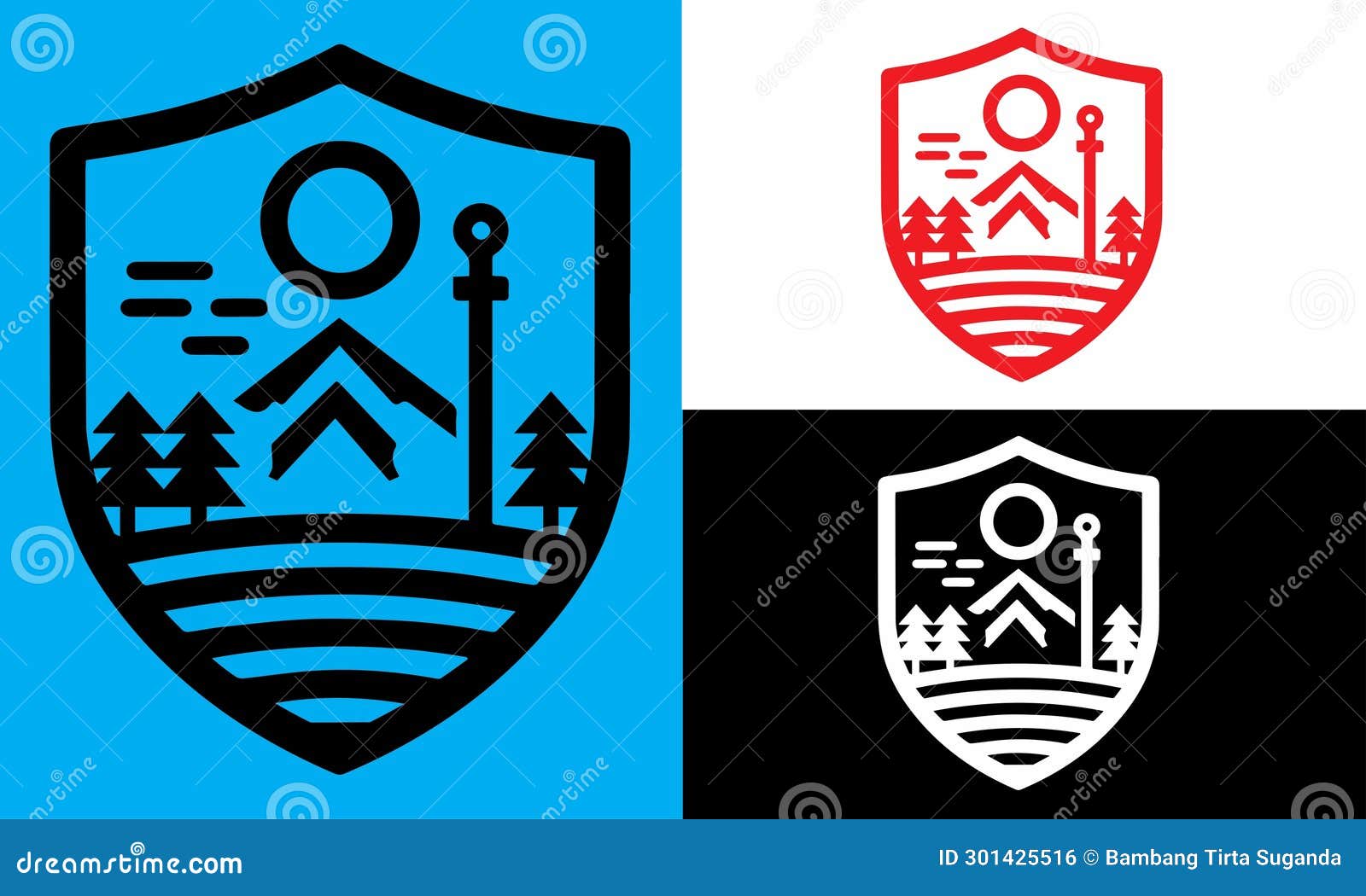 Badge of Outside Nature. Outdoor Camping Badges, Vintage Wilderness ...