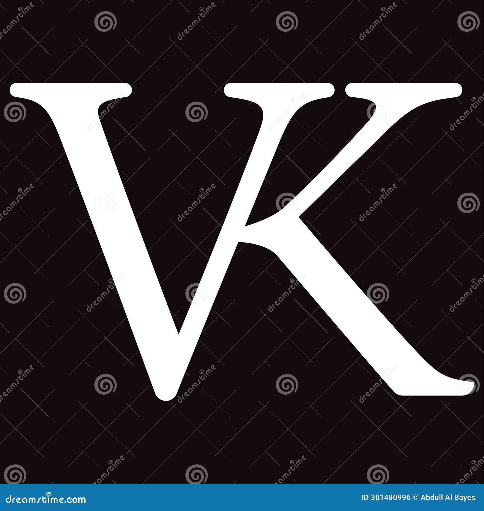 VK Letter Branding Logo Design with a Leaf Stock Vector - Illustration ...