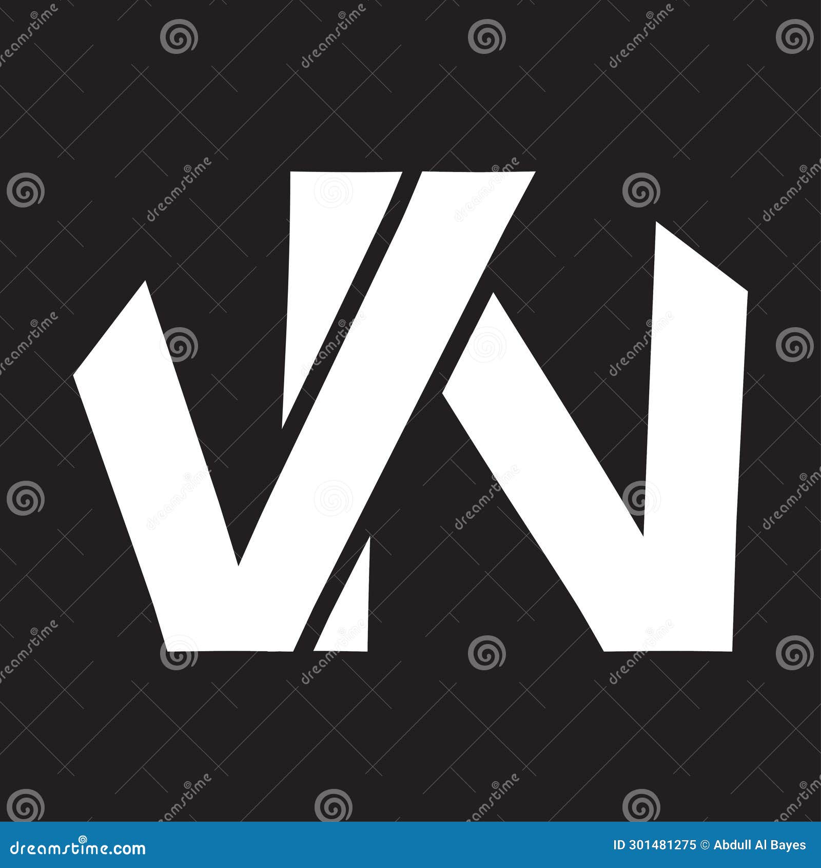 VN Letter Branding Logo Design with a Leaf Stock Vector - Illustration ...