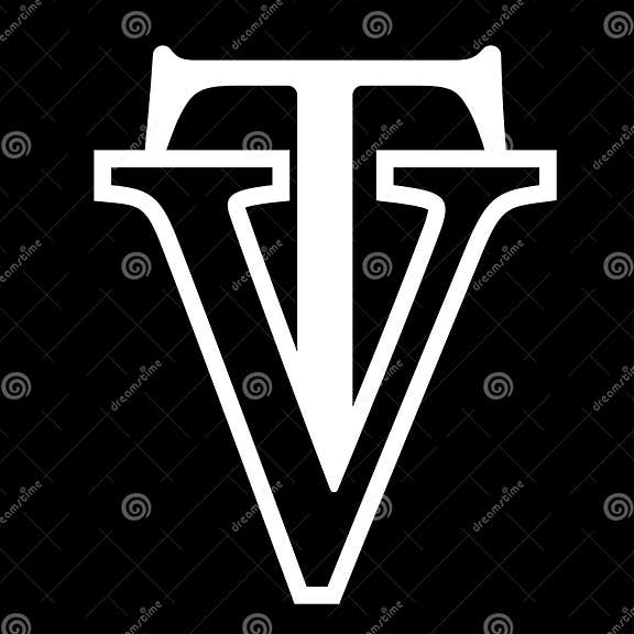 VT Letter Branding Logo Design with a Leaf Stock Vector - Illustration ...