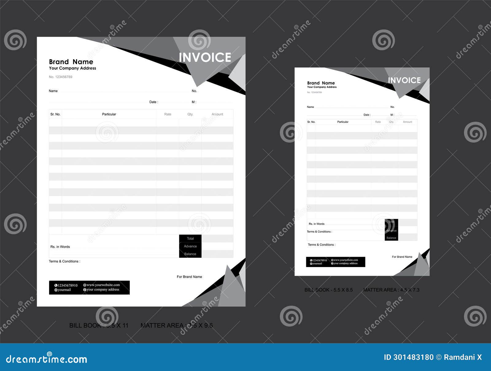 Business Corporate Creative Invoice Template. Business Invoice for Your ...