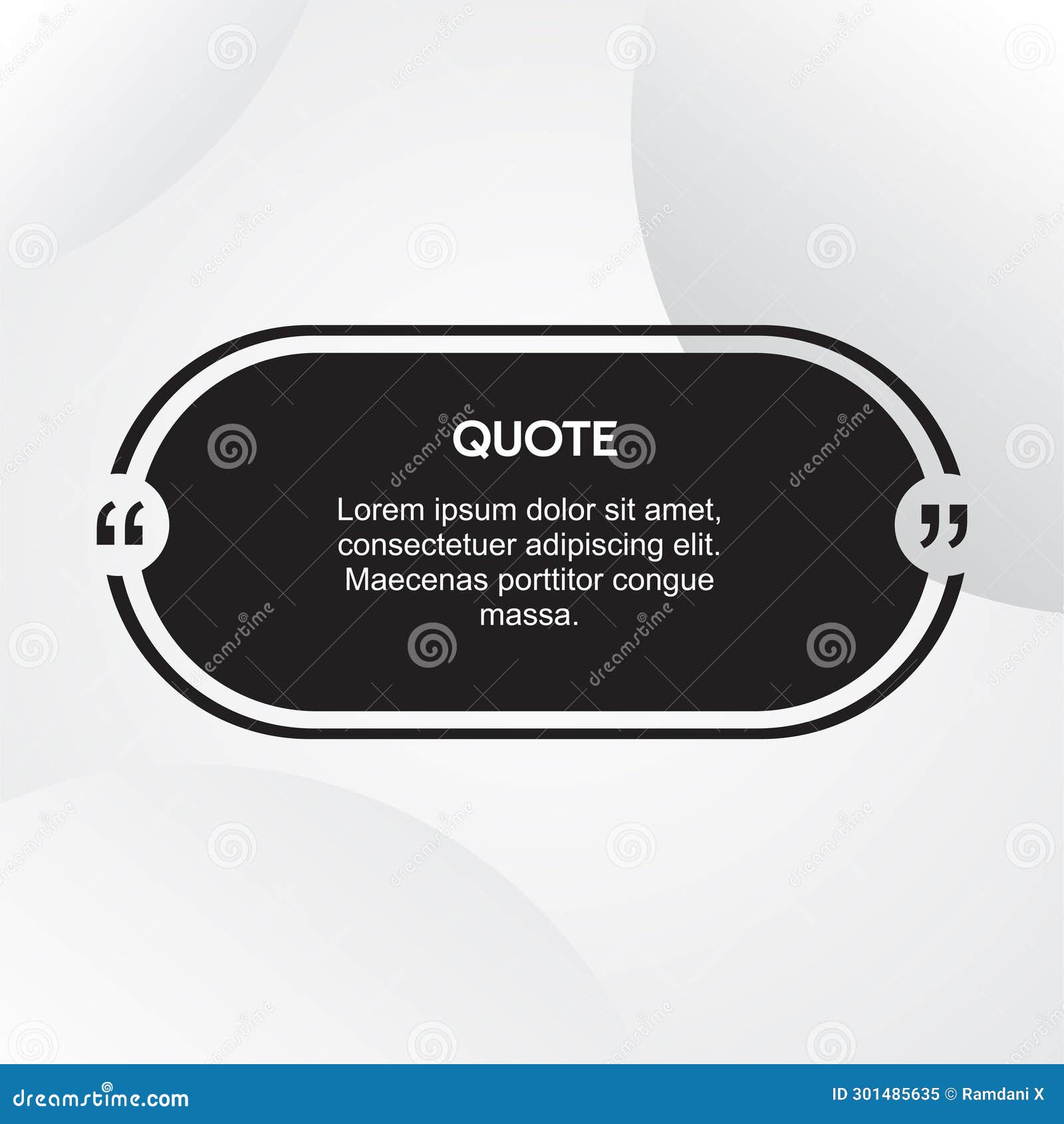 Quotes Frame Template Minimalist Design Stock Vector - Illustration of ...