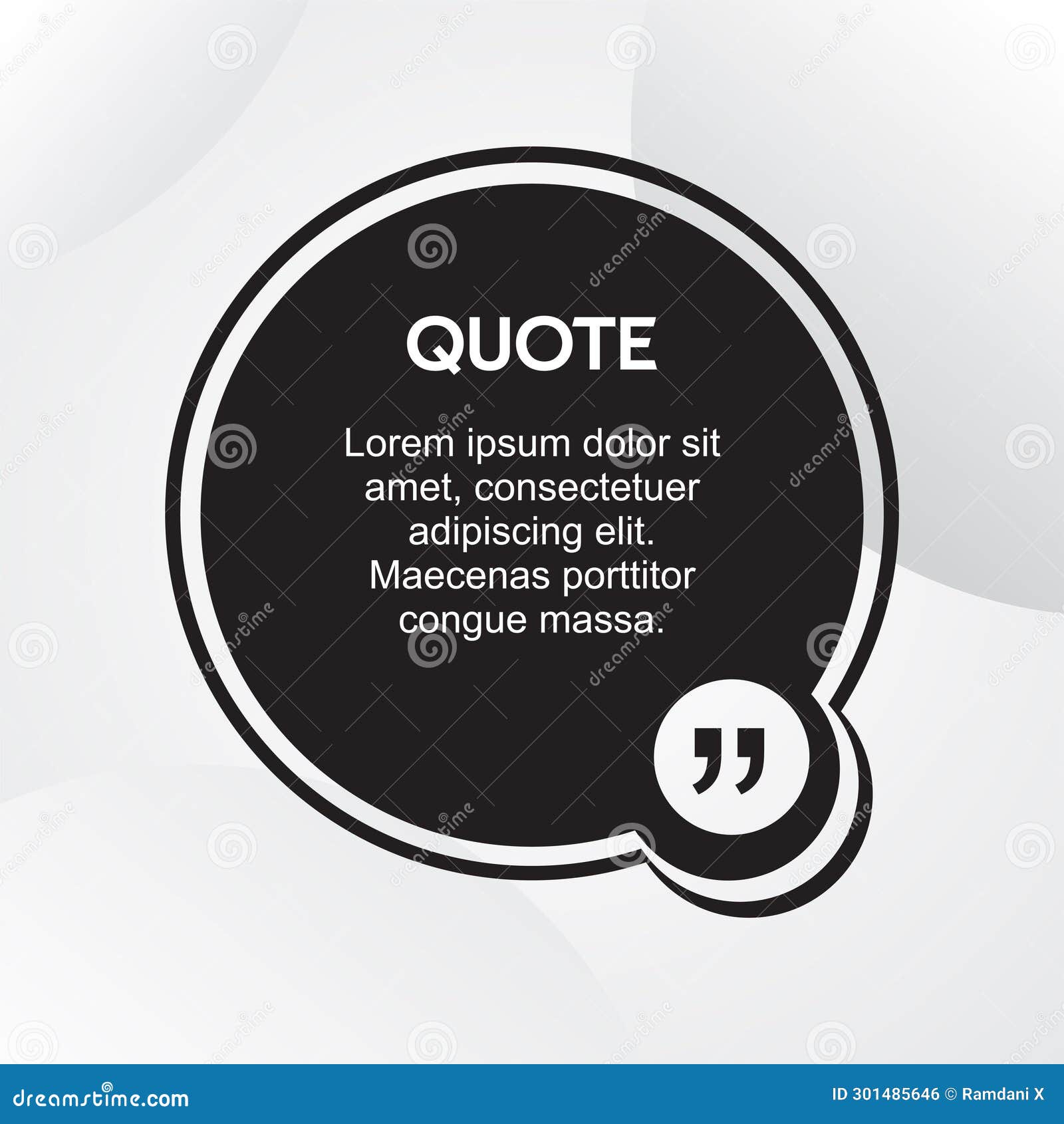 Quotes Frame Template Minimalist Design Stock Vector - Illustration of ...