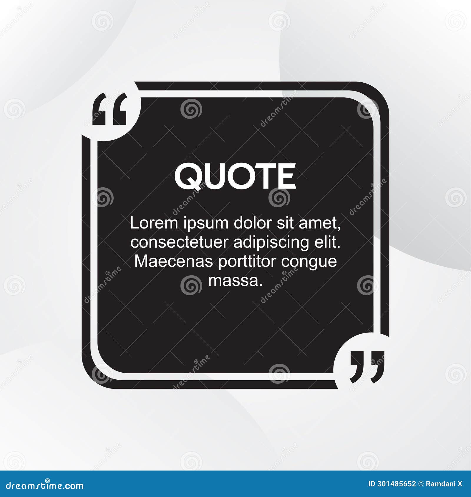 Quotes Frame Template Minimalist Design Stock Vector - Illustration of ...