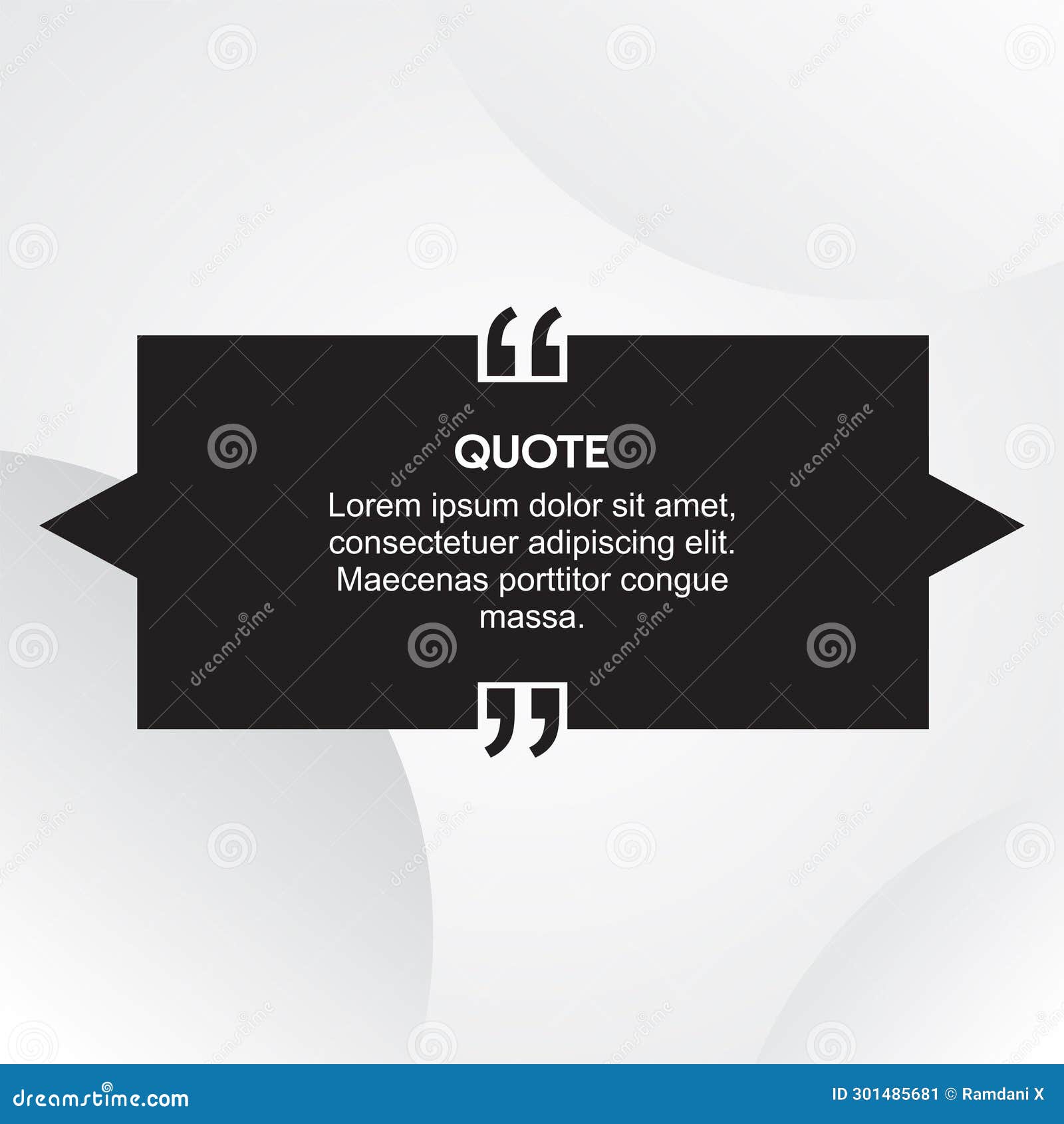 Quotes Frame Template Minimalist Design Stock Vector - Illustration of ...