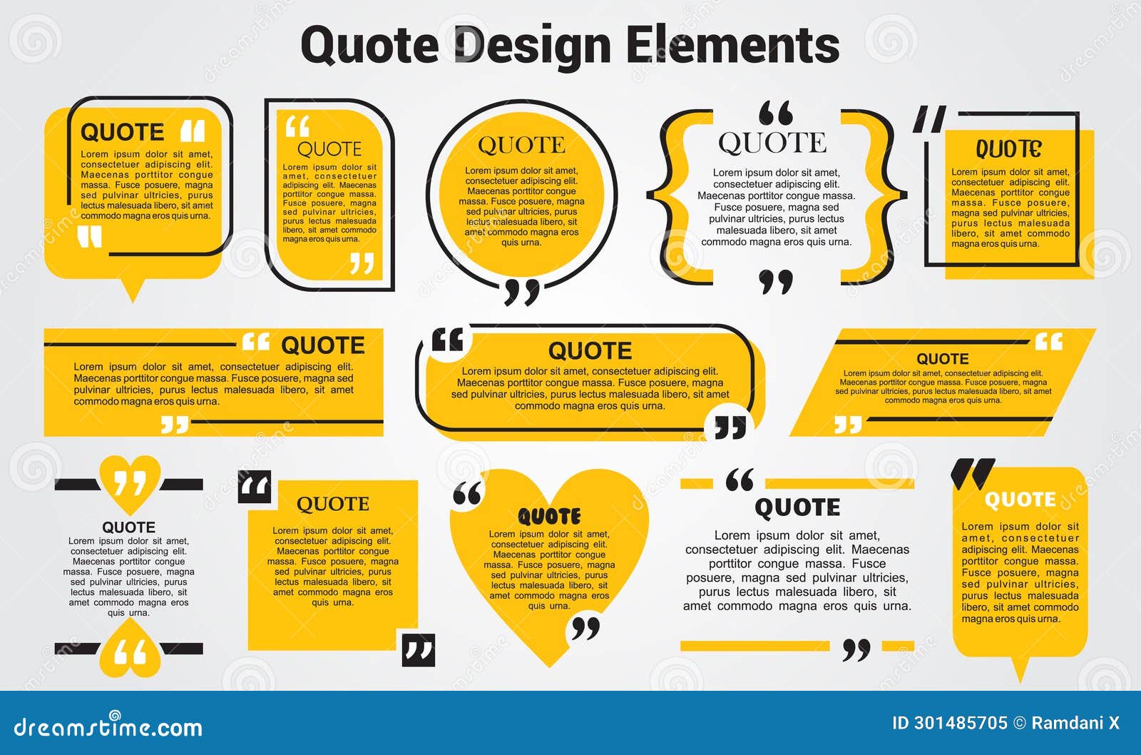 Quotes Frame Template Minimalist Design Stock Vector - Illustration of ...