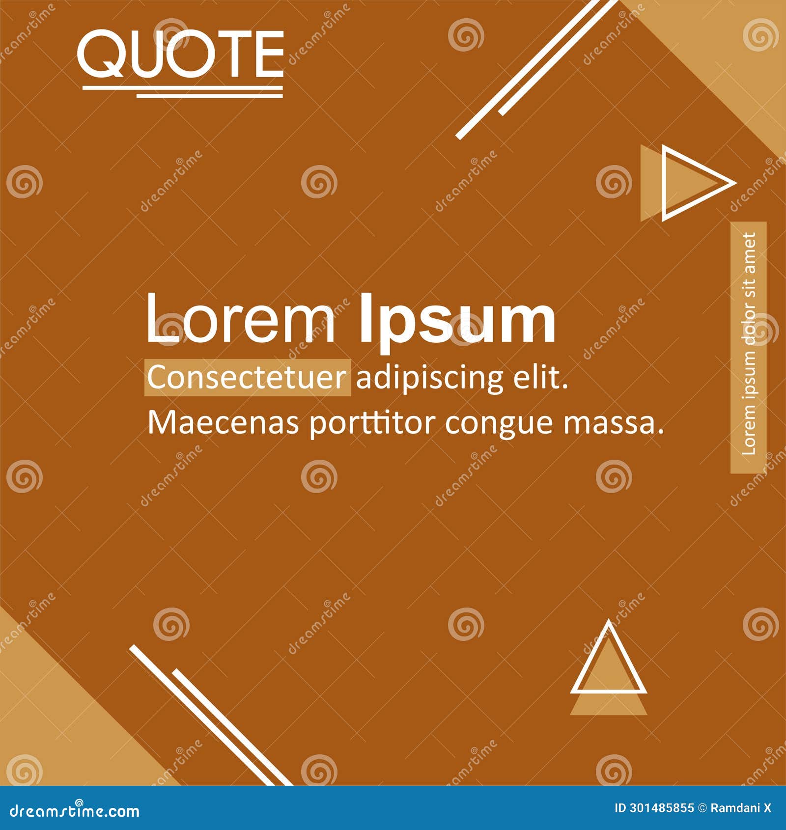 Quotes Frame Template Minimalist Design Stock Vector - Illustration of ...