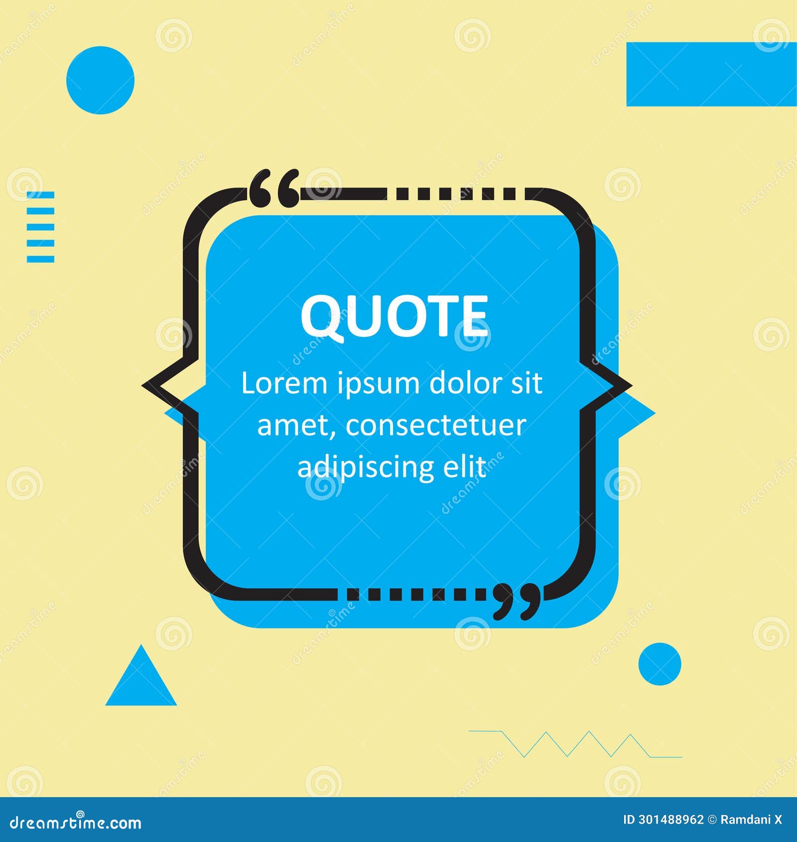 Quotes Frame Template Minimalist Design Stock Vector - Illustration of ...