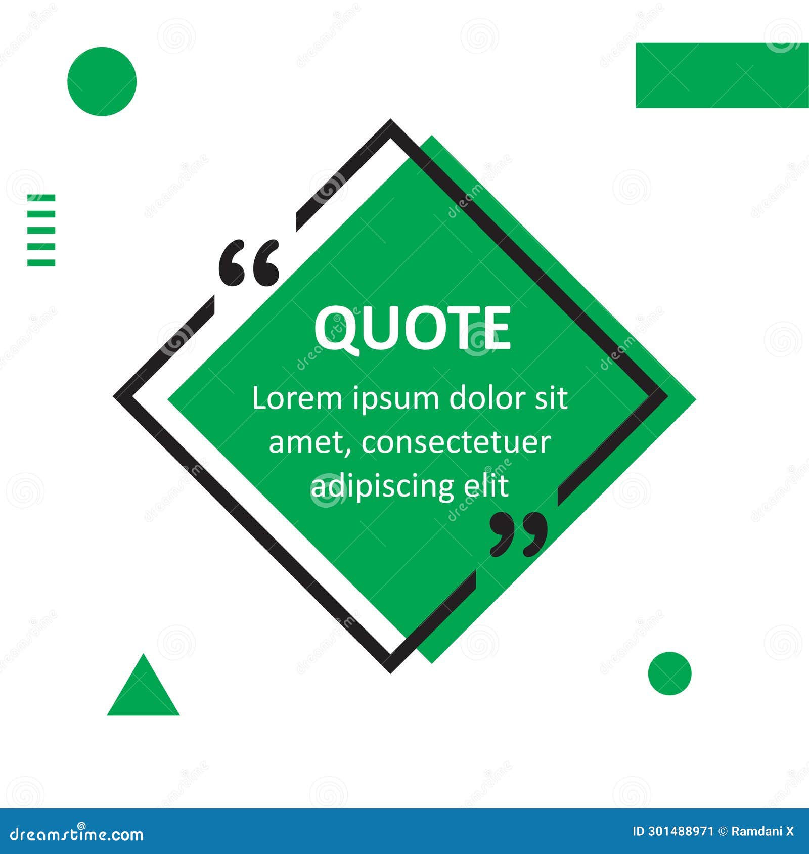 Quotes Frame Template Minimalist Design Stock Vector - Illustration of ...
