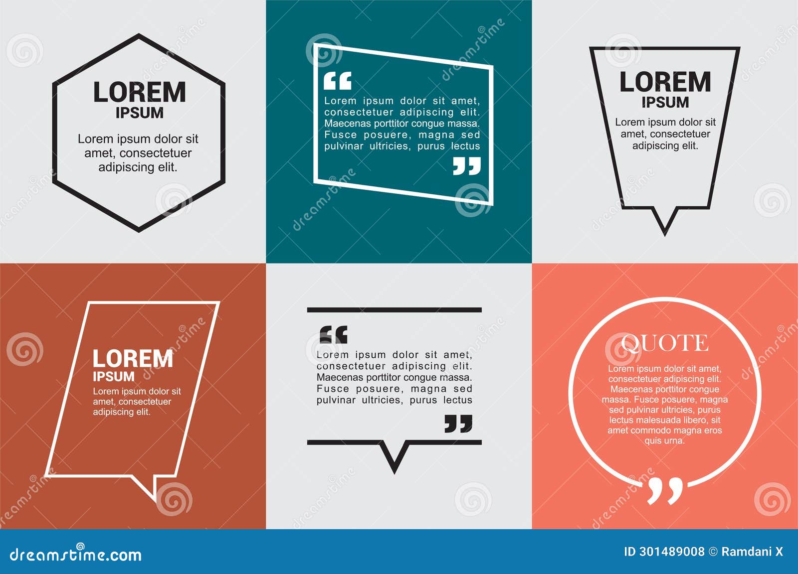 Quotes Frame Template Minimalist Design Stock Vector - Illustration of ...