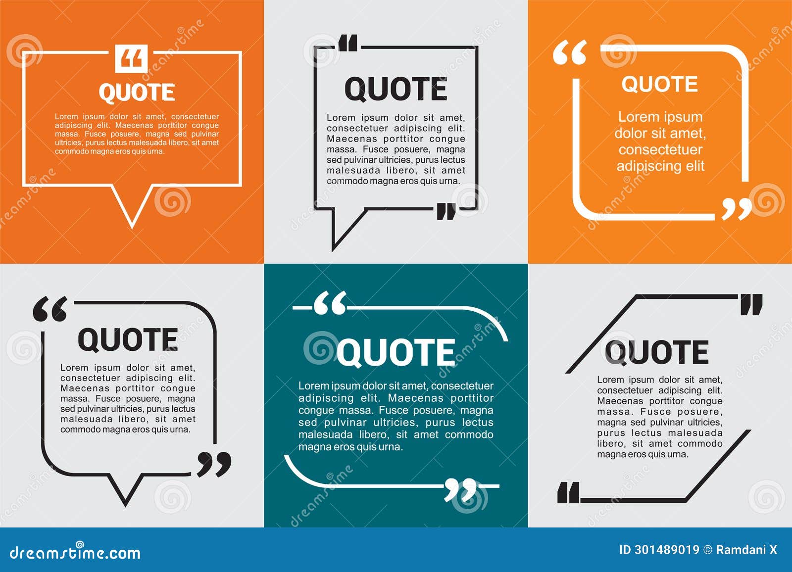Quotes Frame Template Minimalist Design Stock Vector - Illustration of ...