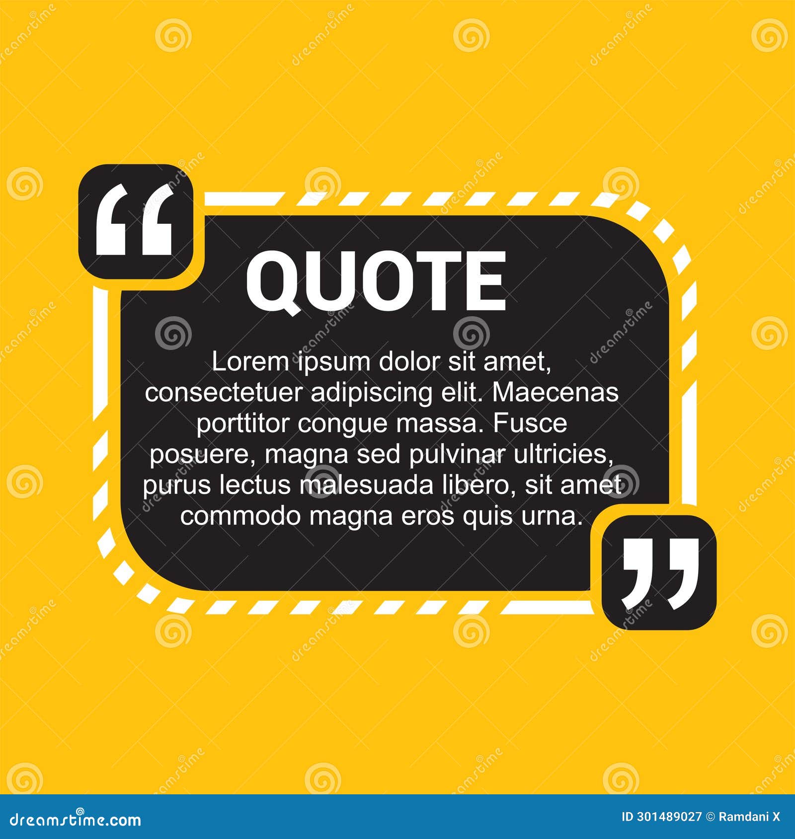 Quotes Frame Template Minimalist Design Stock Vector - Illustration of ...