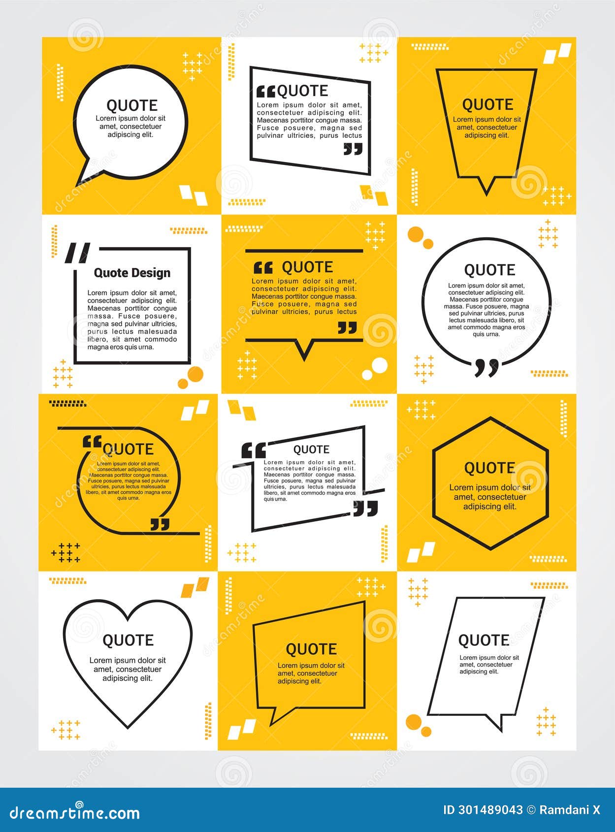 Quotes Frame Template Minimalist Design Stock Vector - Illustration of ...