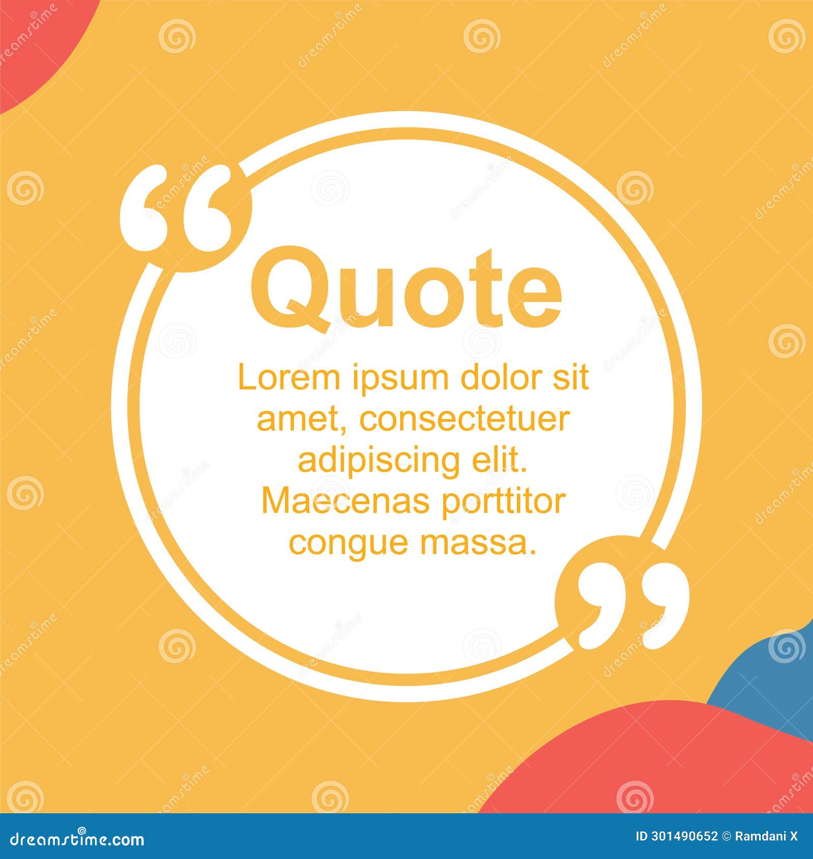 Quotes Frame Template Minimalist Design Stock Vector - Illustration of ...